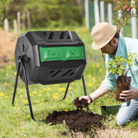 Composteur à tambour anti nuisible 160L pour recycler sans odeur ...