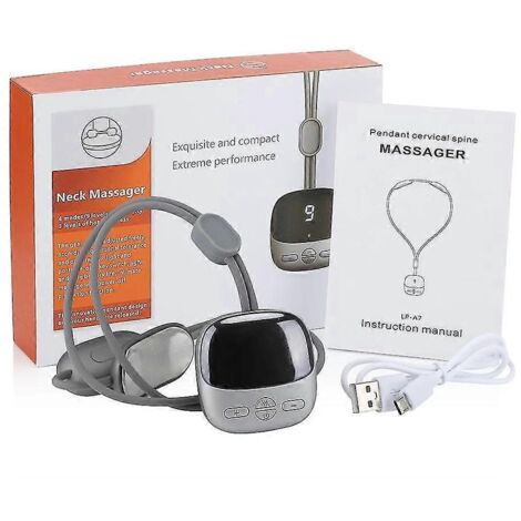 Masseur cervical TENS anti douleur et raideur nuque a compresse EMS ...