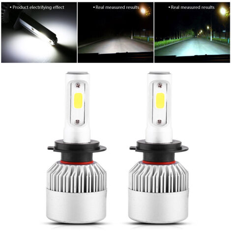 Phares LED H7 AquaForge S2 S kit ampoules COB 6500K pour voiture ...