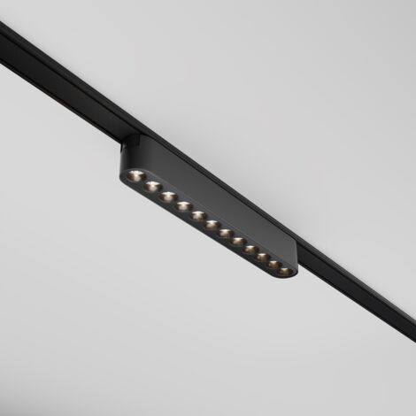 Spot lineaire pour rail 1 phase noir LED 12W 3000K Maytoni Focus L30 ...