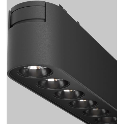 Spot lineaire pour rail 1 phase noir LED 12W 3000K Maytoni Focus L30 ...