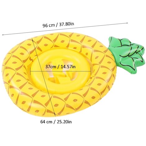 Bouée pour bébé jaune avec dossier confortable et valves étanches ...
