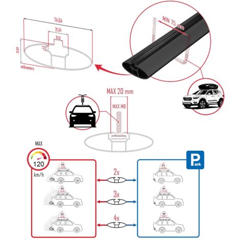 Barres de toit anti-sifflement avec antivol pour Holden Captiva ...