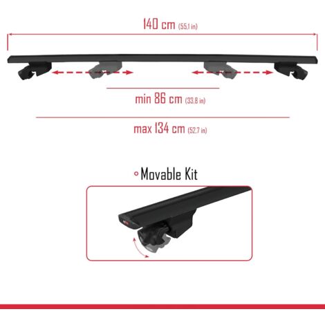 Railing porte-bagages Opel Combo E Life 2023-2026 pour coffre de toit ...