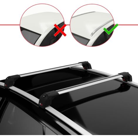 Barres de toit Cadillac XT5 2016-2024 ACE-2 railing aluminium gris ...