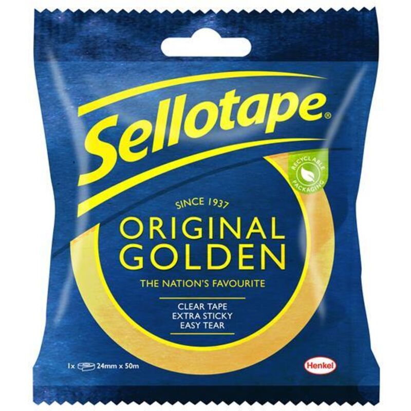 Sellotape Golden 24mm x 50mm Blister Pack