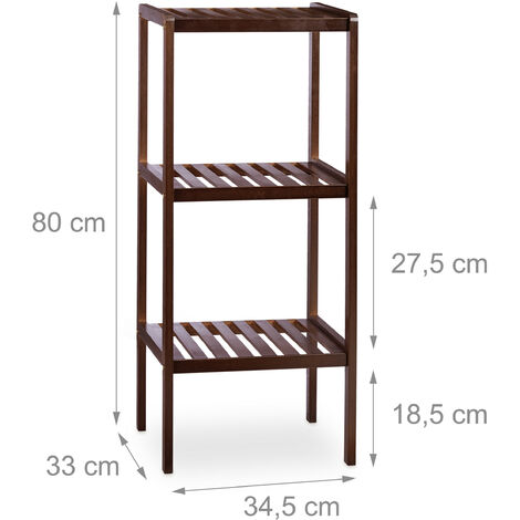 3 tlg Badregal Set Bambus, Holzregal, Standregal, Bambusregal ...