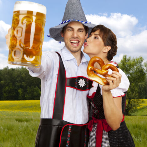 Relaxdays Seppelhut, 9er Set, blau-weiße Kordel, Hut für Karneval ...