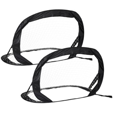 Relaxdays Pop Up Tore 2er Set, faltbare Fußballtore für den Garten, HBT ...