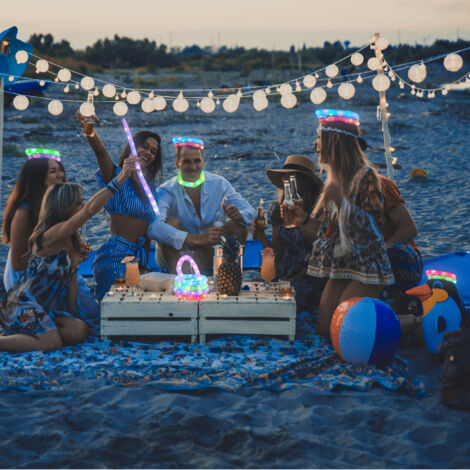 Relaxdays Leuchtstäbe, 15 LED Knicklichter, 3 Effekte, ausziehbare ...