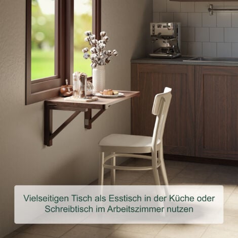 Relaxdays Klapptisch Wand, BxT: 60 x 40 cm, Holz, Esstisch ...