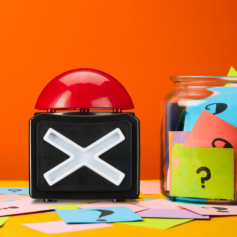 Relaxdays Buzzer mit Sound & Licht, Party Zubehör für Spielabende ...