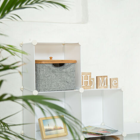 Relaxdays Stufenregal 6 Fächer, Steckregal als Kleiderschrank oder ...