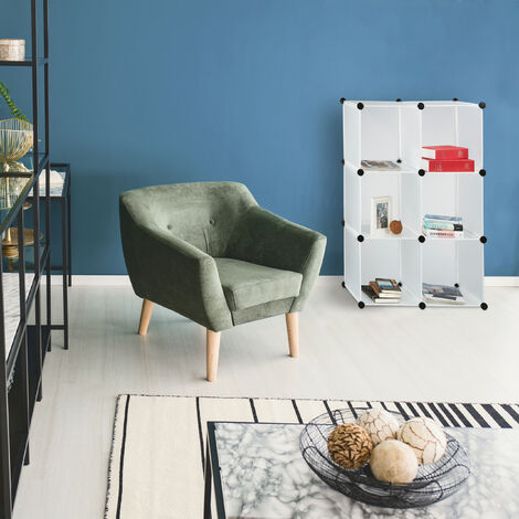 Relaxdays Stufenregal 6 Fächer, Steckregal als Kleiderschrank oder ...