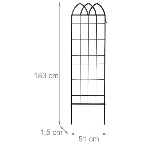 Relaxdays Rankgitter Metall, 2er Set, Rankhilfe für Kletterpflanzen ...