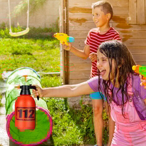 Relaxdays Feuerlöscher Wasserspritze Kinder, 3 l Wassertank ...