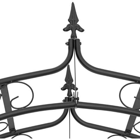 Relaxdays Arche à rosiers pointue H x l x P: 242 x 138 x 35,5 cm Tuteur ...