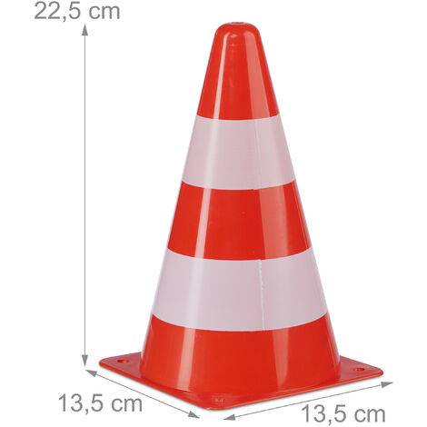 Relaxdays 10x cônes de signalisation, plot, sac, ruban (longueur : 50 ...