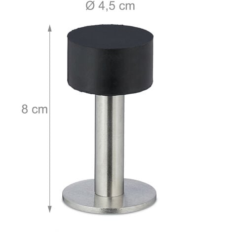 Relaxdays Butoir de porte, lot 2, fixation auto-adhésive ou par perçage ...