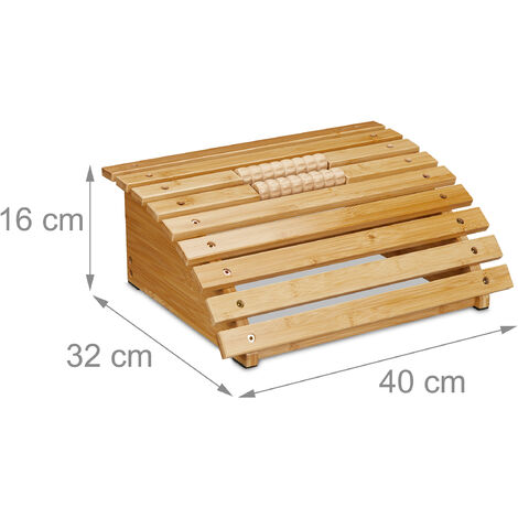 Relaxdays Repose-pieds pour le bureau, avec rouleaux, ergonomique ...