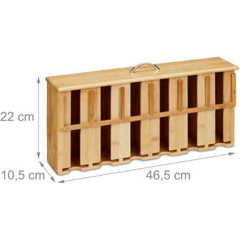 Boîte à thé en bambou 6 cases pour trier vos sachets sans désordre ...
