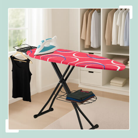 Relaxdays Table à repasser, pliable, planche réglable en hauteur ...