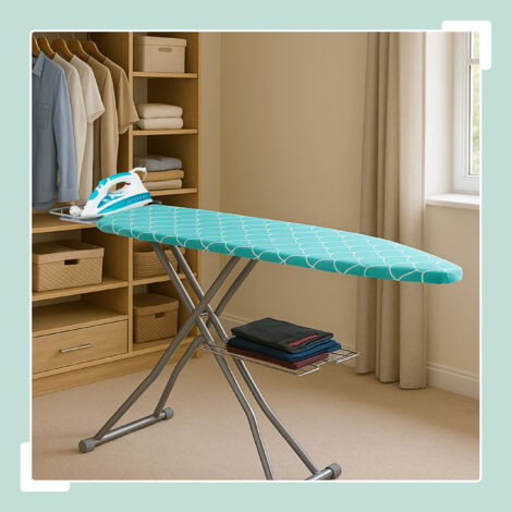 Relaxdays Table à repasser, pliable, réglable en hauteur, plateau de ...