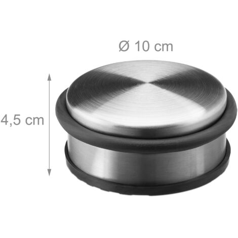 lot de 4 butoirs de porte en inox, 2 butoirs plats et 2 hauts, avec ...