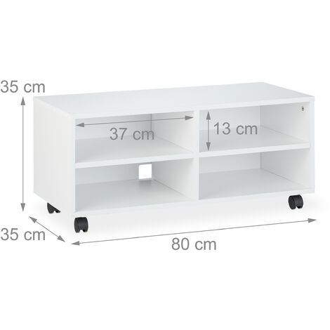 Meuble TV roulettes compact table basse de salon pour ranger vos DVD ...