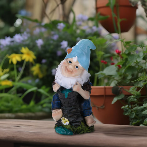 Relaxdays Nain de jardin avec seau d'eau, escargot, résiste aux ...