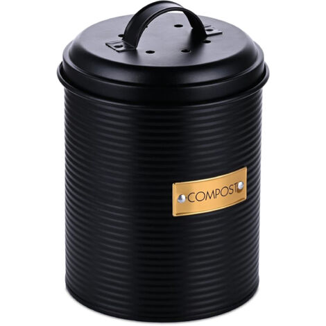 Relaxdays Pattumiera da Cucina per Umido, Cestino Organico 2,5 L ...