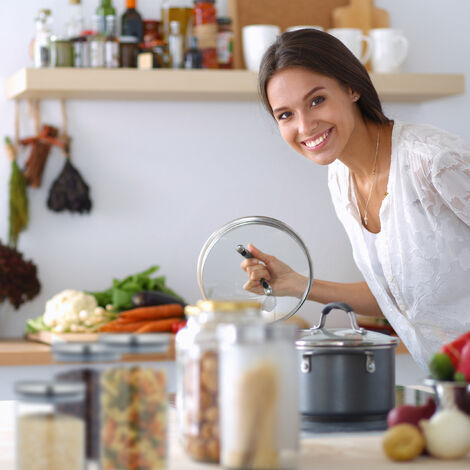 Relaxdays Set da 3 Barattoli per Alimenti, Recipienti in Vetro ...