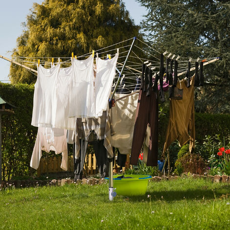 Relaxdays Piqueta Sombrilla, Tendedero Paraguas y Toldo, para Enroscar ...