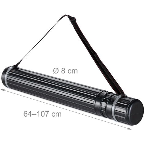 Relaxdays Tubo Portaplanos Extensible hasta A0, para Guardar Planos ...