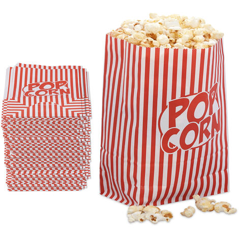 Bolsas Palomitas, Set de 48, a Rayas, Noche Cine, Cumpleaños Infantil ...