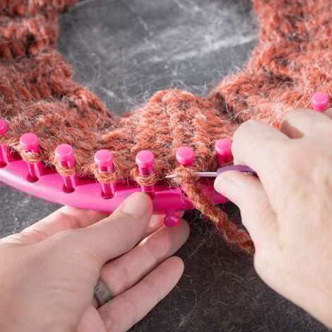 Relaxdays Kit Tejer, Set 4 Telares Circulares, Niños y Principiantes, Ø ...