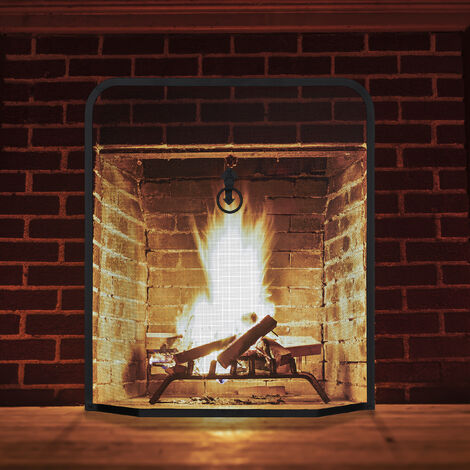 Relaxdays Salvachispas Chimenea, Panel Protección contra Chispas Estufa ...