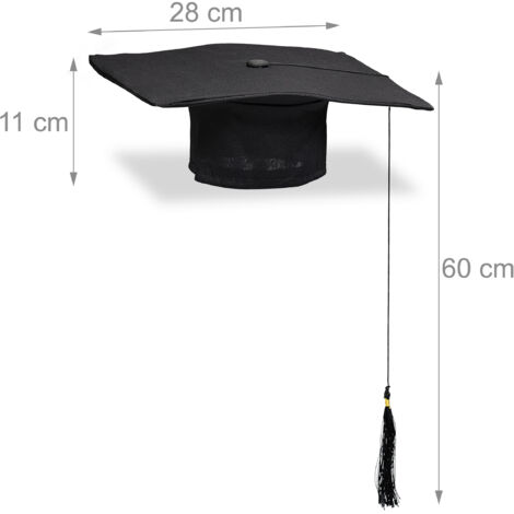 Relaxdays Gorro de graduado, set de 10, con borla, para bachillerato ...