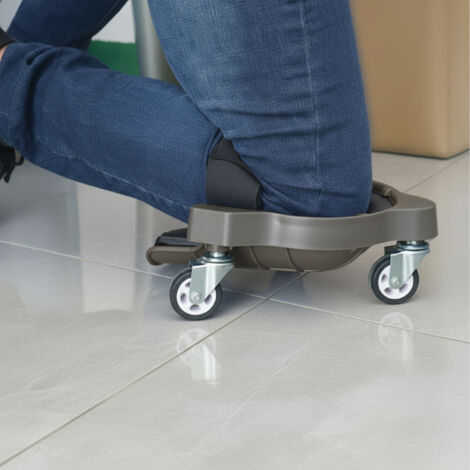 Relaxdays rodilleras con ruedas, hasta 100 kg, alivio articular para ...