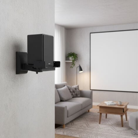 Relaxdays soporte de pared para altavoces, pack de 2, giratorio e inclinable, cine en casa ...