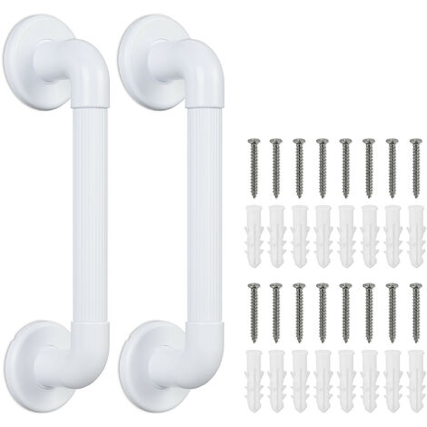 Relaxdays Grab Handles, Set of 2, Shower & Bath, Max. Load 100 kg, for ...