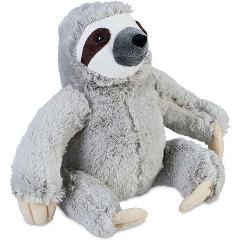 Relaxdays Doorstop Sloth, Fabric & Sand, Anti-Slamming Buffer, Inside ...