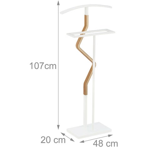 Relaxdays Valet Stand, Suit Holder, Clother Butler, Wardrobe Hanger ...