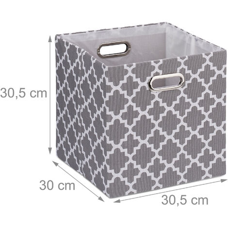 Relaxdays 2x Shelf Baskets, Container without Lid, Foldable Organiser ...