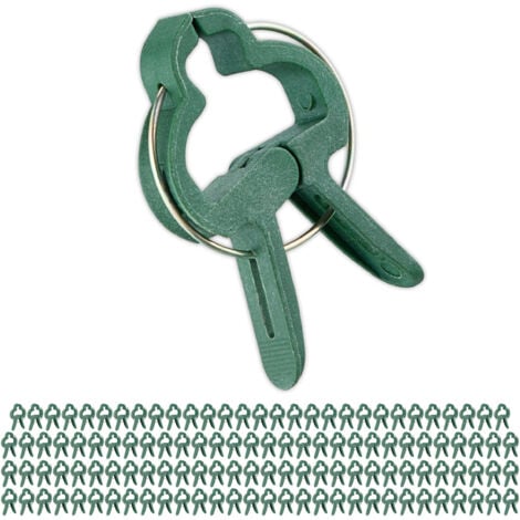 Relaxdays Plant Clips, 120x Set, Gardening, Small, 3 x 4 cm, Spring ...