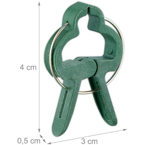 Relaxdays Plant Clips, 120x Set, Gardening, Small, 3 x 4 cm, Spring ...