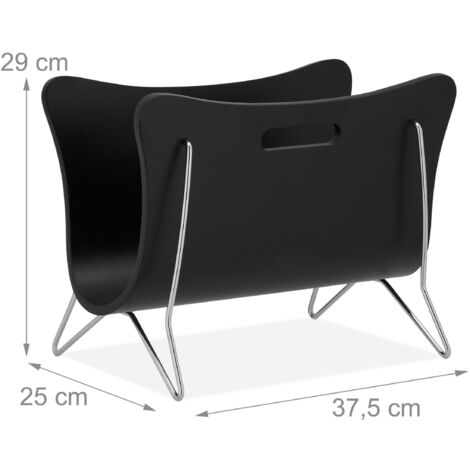 Relaxdays Newspaper Stand, Magazine Holder, Steel, Metal Frame ...