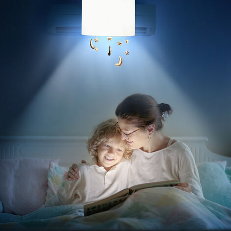 Relaxdays Kids Ceiling Light, Hanging Moons & Stars, E27, Pendant Lamp ...