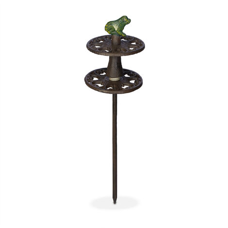 Relaxdays Hose Pipe Guide, Ground Spike Plant, Cast Iron, Frog Design ...