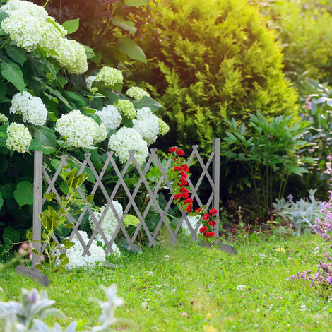 Relaxdays Wooden Trellis, Extendable up to 185 cm, Aid for Climbing ...